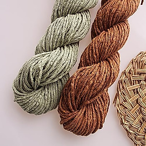 Yarn Ave Silk/Tibetan Yak Blended Aran Weight Yarn, Soft Comfortable Yarn for Hand Knitting Autumn Cardigans, Hats, Pullovers, Scarfs, Tops (50g, 08)