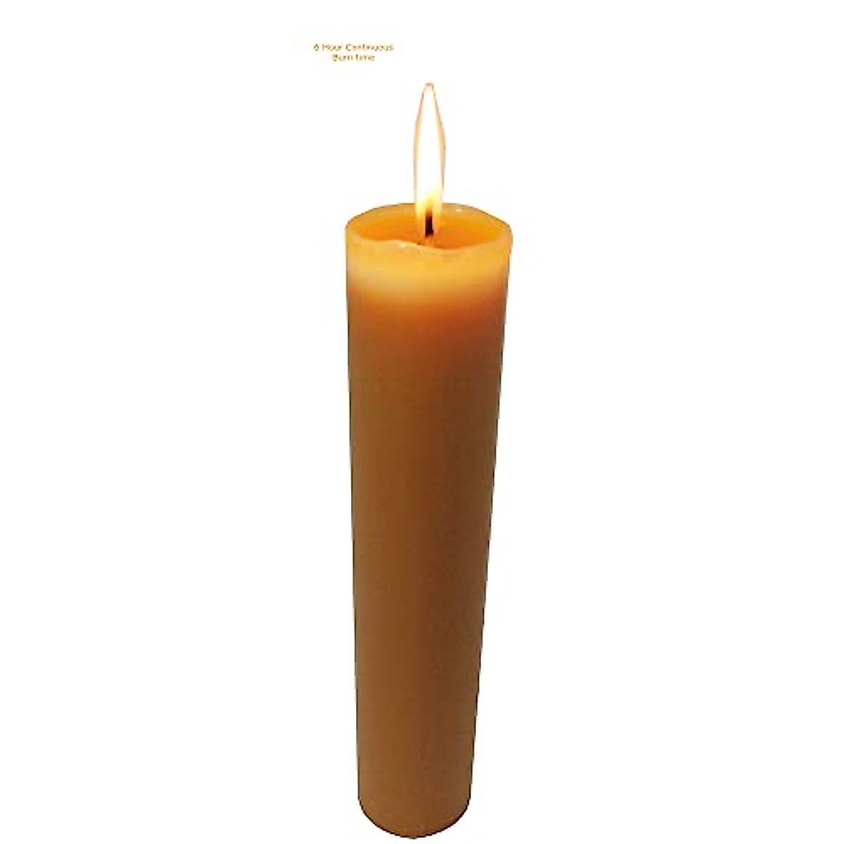 Beeswax Candle Works, 8.5 x 1.5-Inch Pillar, 35-Hour, 100% USA Beeswax