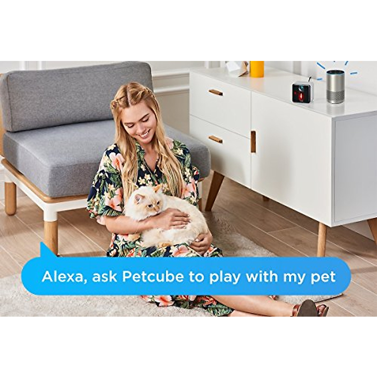 Petcube [2017 Item] Play Smart Pet Camera with Interactive Laser Toy. Remote Dog/Cat Monitoring with HD 1080p Video, Two-Way Audio, Night Vision, Sound/Motion Alerts. App-Enabled Pet and Home Safety