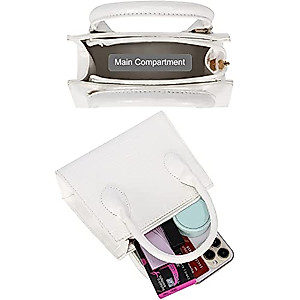 CATMICOO Crocodile Mini Purses for Women, Mini Handbag with Removable Shoulder Strap (White Crocodile Pattern)