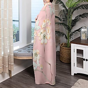 AuHomea Bird and Butterfly Stripes Throw Blanket Lightweight Flannel Fleece Blankets Warm and Cozy Super Soft Throws 30"x40" for Cat Pet and Babies