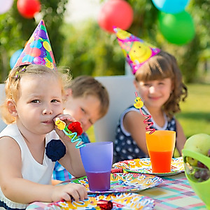 24 Pcs Duck Straws Duck Birthday Party Favors Duck Drinking Straws with 2 Pcs Cleaning Brushes Yellow Duck Theme Reusable Plastic Silly Straws for Kids Birthday Party Supplies, 8 Designs