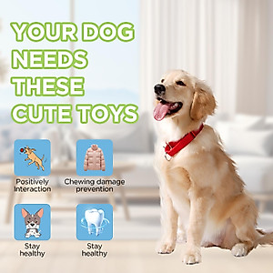 4 PCS Chew Toys for Teething, Soft Rubber Puppy Chew Toys, Puppy Teething Ring, Rope Dog Toys, Funny Interactive Toy for 2-8 Months Teething Small Dogs