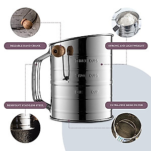 Bellemain Stainless Steel 3 Cup Flour Sifter