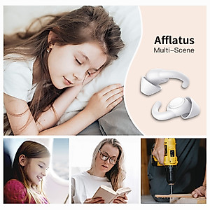 Afflatus Small Ear Plugs for Kids (Children Age 10-17) or Adults with Small Ear Canals, Small Earplugs for Kids, Noise Reduction, Sleeping, Concerts, Airplane Pressure. (Size S, Pairs*2)