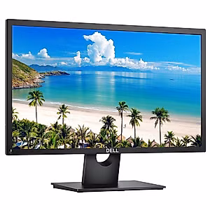 Dell E1916H LED-Backlit 19 Inch Anti-Glare (1366 x 768) Monitor, Display Port & VGA Ports, 16.7 Million Colors, 65 Degree Viewing Angle, 5ms Respond Time (Renewed)