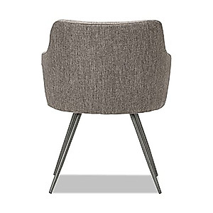 Alera ALECS4351 Captain Series Chrome Base 24 in. x 24.5 in. x 30.25 in. Guest Chair - Gray Tweed