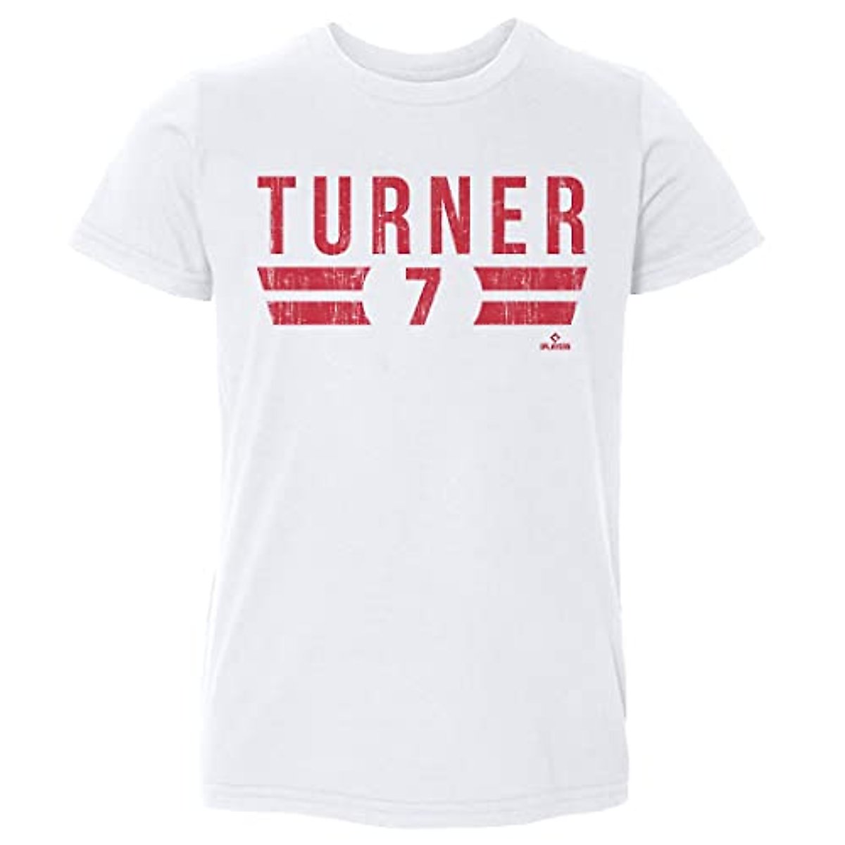 500 LEVEL Trea Turner Toddler Shirt (Toddler Shirt, 4T, White) - Trea Turner Philadelphia Font