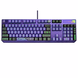 ASUS ROG Strix Scope RX EVA Edition, 100% RGB Gaming Keyboard, Red Optical Mechanical Switches,IP57 Water Resistance,USB Passthrough,Wider Ctrl ,Stealth Key, Macro Support,Evangelion Themed
