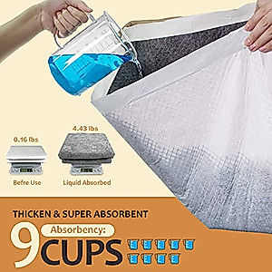 HIDOGGYLD Dog Pee Pads Extra Large 28" x 34", 30 Count, Charcoal Puppy Pads XL, Potty Pet Training Pads with Adhesive Sticky Tape, Super Absorbent & Leak-Proof Disposable Pad for Doggies