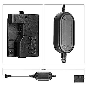ACK-E10 Dummy Battery ENEGON AC Power Adapter DR-E10 DC Coupler Charger Kit (Replacement for LP-E10) Power Supply for Canon EOS Rebel T3, T5, T6, T100 Kiss X50, Kiss X701