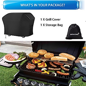 Grill cover, Grill cover for outdoor grill, Bbq cover, Universal grill cover, 420D Oxford cloth UV/Water/Dust resistant with black storage bag (58" L x 24" W x 48" H)