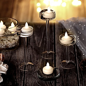 AGPTEK 12 PCS Waterproof Tea Lights, Battery Operated Flameless Floating Candles for Wedding Party Decoration - Warm White