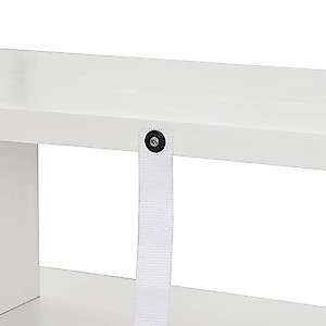 GOOD & GRACIOUS Modern Electric Fireplace TV Stand for 55 Inch TV Media Entertainment Center with 1500W Fireplace and Tempered Glass Door Tall TV Console Table for Living Room,46 Inch,Painting White