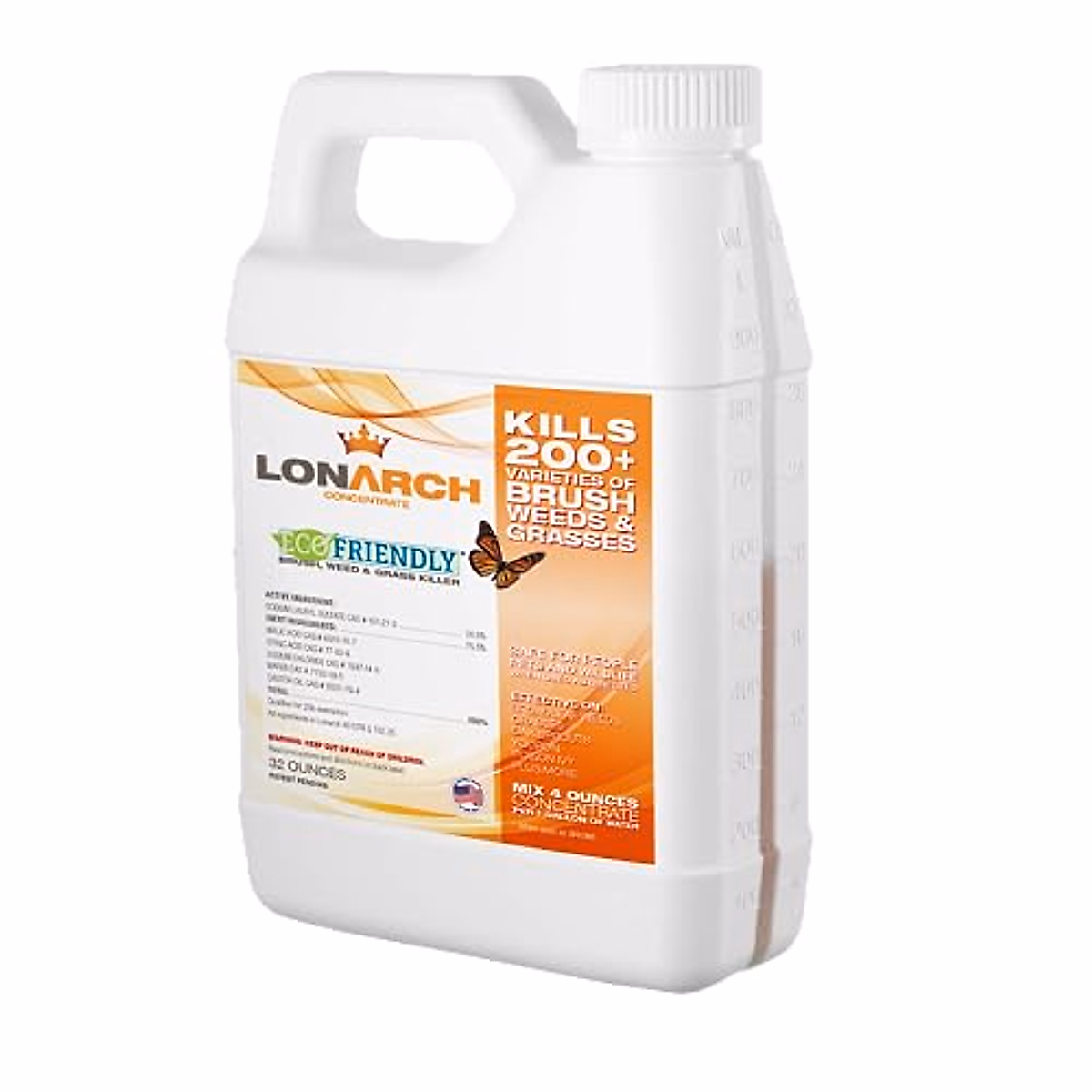 Lonarch Weed & Grass Killer (32 Ounce Concentrate) Eco-Friendly Solution - Safe for Pets, People, and Wildlife…