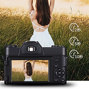 SKYXIU 48MP 16X Zoom Digital Camera for Teens,Beginners Portable Photography Camera with 3.0'' Selfie Flip HD Screen,4K Video,CMOS,WiFi,Wide Angle Lens,Mini Compact Video Camera