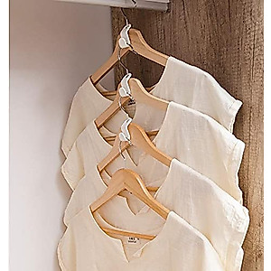 Woonsoon 40 Pcs Clothes Hanger Connector Hooks, Outfit Hangers, Hanger Extender Clips, Cascading Hanger Hooks, Household Strong Load-Bearing Closet Hook, Clothes Hangers Space Saving, White (Q13)