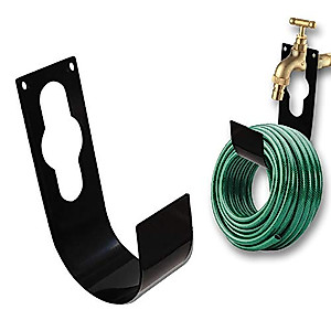 Hourleey Garden Hose Hanger, Heavy Duty Hose Holder Fit to 25ft 50ft 75ft 100ft Water Hose (1-Pack)