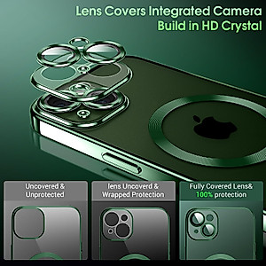 DOSNTO Magnetic for iPhone 13 Mini Case with MagSafe [ Integrated Camera Protecion] Translucent Matte Soft Slim Cover, 10FT Military Grade Drop Tested [Anti-Scratch] Wireless Charging