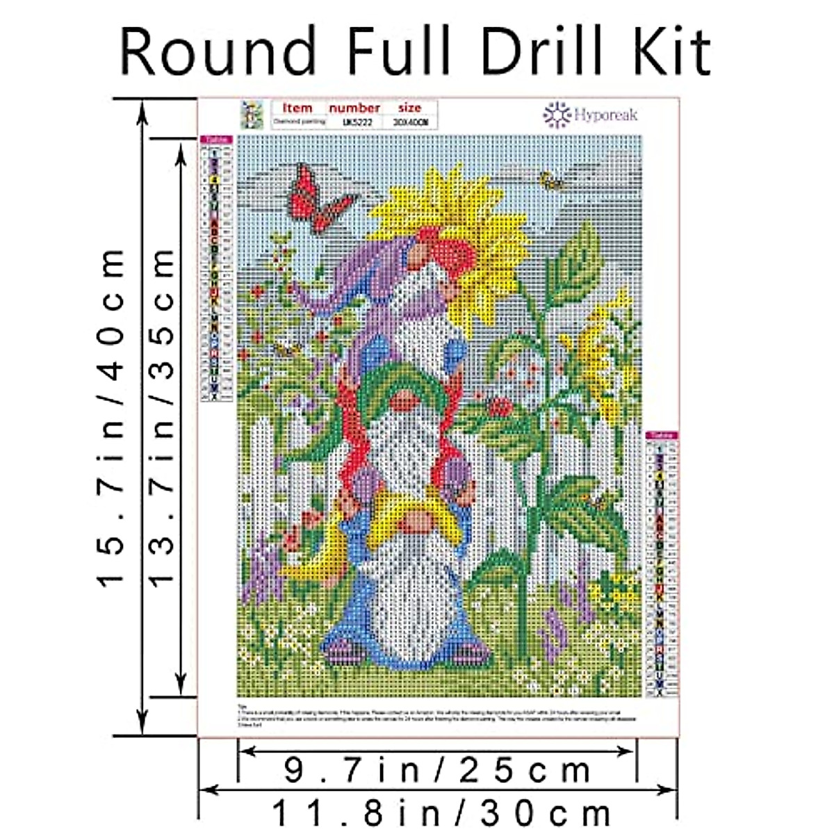 Hyporeak Diamond Painting Kits for Adults,Diamond Art Kit,5D Diamond Painting Kit Full Drill Round for Gift,Wall Decor,Relaxing(12x16)