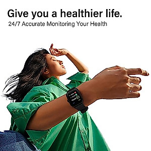 Smart Watch for Men Women Fitness Tracker New Upgraded 1.88" HD Display Full Touch Screen Smartwatch for Android iOS Phones with Heart Rate, Sleep Monitor, Pedometer, SMS Reminder, Sports Modes, Black