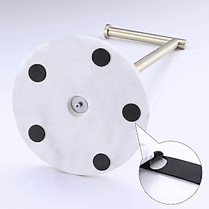 KES Kitchen Paper Towel Holder & Tissue Roll Holder with Modern Marble Base, Brushed Brass Finish, KPH100-BZ+BPH284S1-BZ