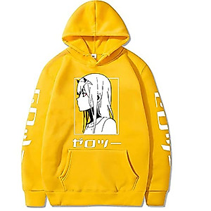 Anime Hoodie Men And Women Cosplay Sweatshirt Cartoon Fashion Street Hoodies Pullover Long Sleeve Shirt Gift (Yellow,M,Medium)