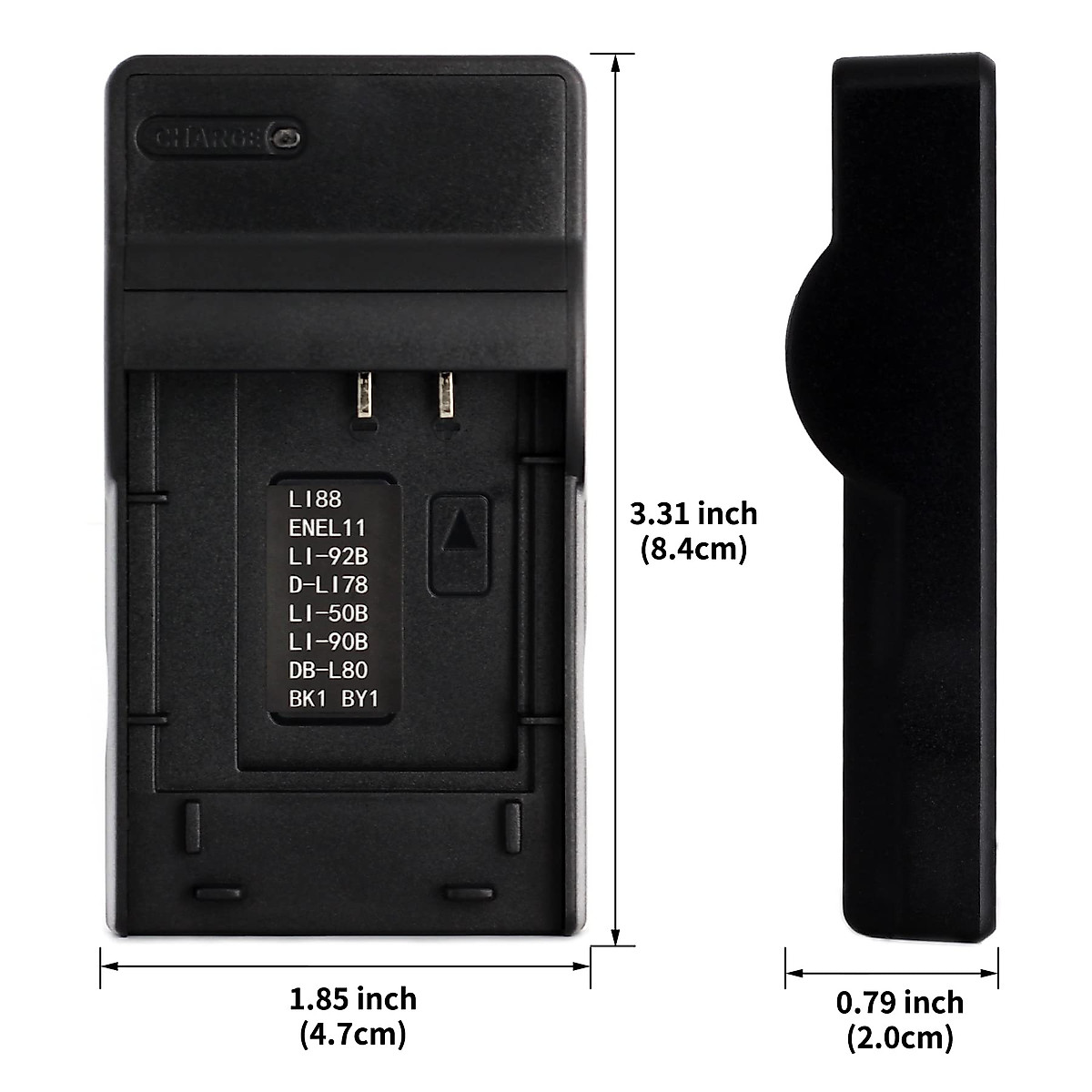 DB-L80 USB Charger for Sanyo Xacti DMX-CG10, DMX-CG11, DMX-CS1, DMX-GH1, VPC-CG10, VPC-CG100, VPC-CG20, VPC-CG21, VPC-CG88, VPC-CS1, VPC-GH1, VPC-GH2, VPC-GH3, VPC-GH4, VPC-PD1 Camera and More