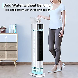 Air Choice Swamp Cooler Fan, Oscillating Evaporative Air Cooler for Room, Portable Air Conditioner, Instant Cool & Easy Use, 3 Modes & 3 Speeds,12H Timer, 2 Ice Boxes, Remote Control for Room & Office