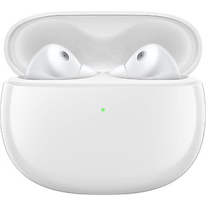 Xiaomi Buds 3, Up to 40dB ANC, 3 ANC Modes, Dual Transparency Modes, Dual-Magnetic Dynamic Driver, Hi-Fi Sound Quality, 32 Hours Battery Life, IP55 Dust and Water Resistance, Wireless Charging, White