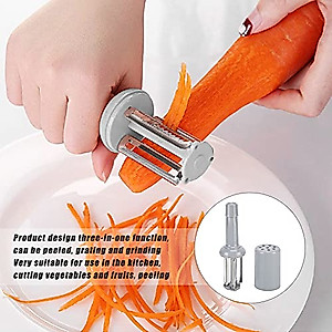 Vegetable Peeler,Kitchen Food Peelers,Household Peeler Bottle Shape Durable Fruit Potato Carrot Peeler Kitchen Tool Supplies Sharp Blades Easy Peeling(grizzly)