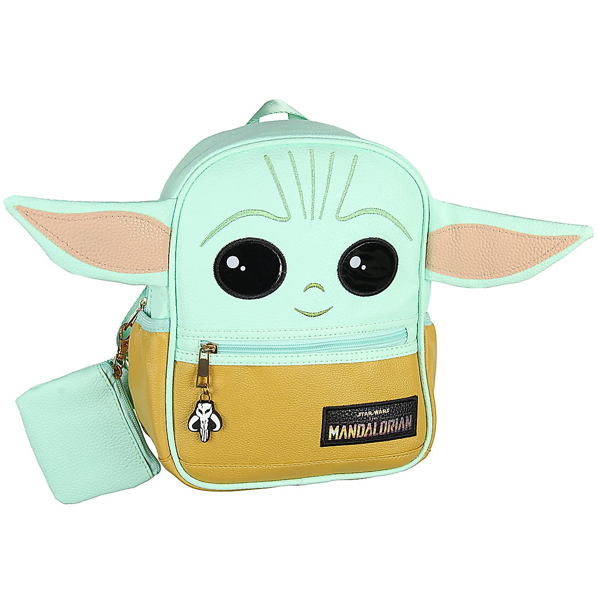 Star Wars The Mandalorian Grogu Baby Yoda Mini Backpack 10.5" with Coin Purse