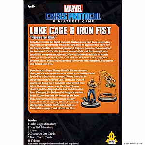 Marvel Crisis Protocol Luke Cage and Iron Fist CHARACTER PACK | Miniatures Battle Game | Strategy Game for Adults and Teens | Ages 14+ | 2 Players | Avg. Playtime 90 Mins | Made by Atomic Mass Games