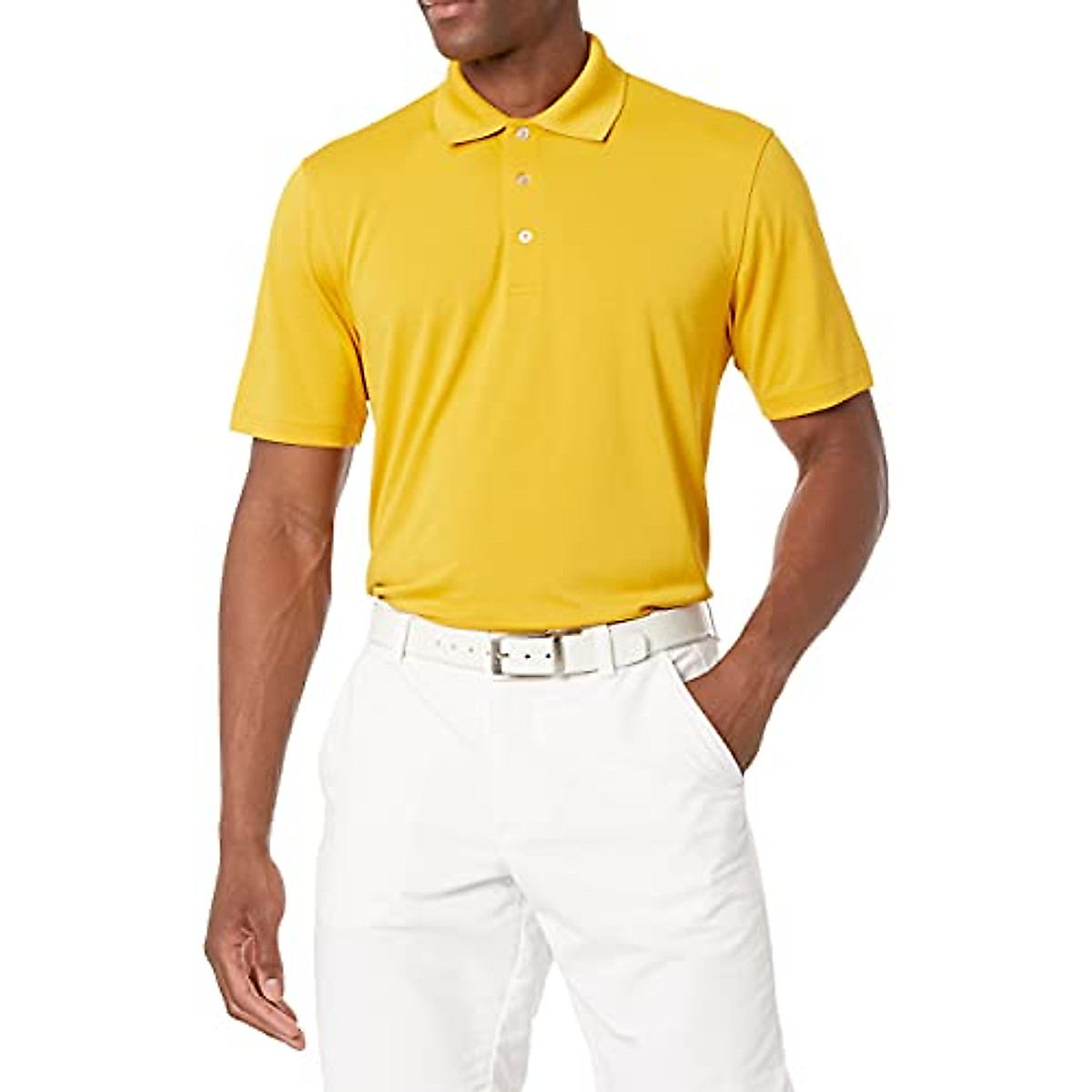 Amazon Essentials Men's Regular-Fit Quick-Dry Golf Polo Shirt (Available in Big & Tall), Golden Yellow, XX-Large