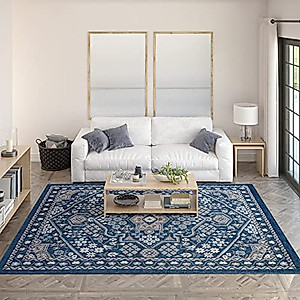 Universal Rugs Logan Area Rug 5' x 7' Navy