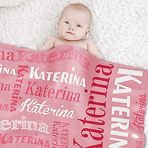 Personalized Blankets with Name for Kids, Customized Baby Blankets for Boys Girls, Super Soft Personalized Name Blanket for Kids Adult Birthday Christmas Mothers Fathers Easter Gift, 30" X 40"
