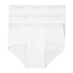 Calvin Klein Men's Cotton Classics 3-Pack Brief, 3 White, Medium