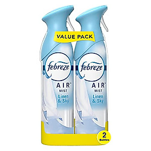 Febreze Odor-Fighting Air Freshener, Linen & Sky, Pack of 2, 8.8 fl oz each