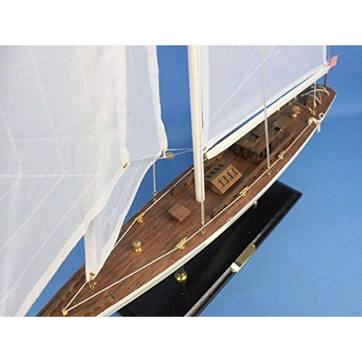 Hampton Nautical Wooden Ranger Model Sailing Yacht, 35"