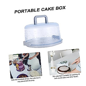HEMOTON 1 PC Box Portable Cake Box Angel Food Cake Pan Cupcake Dome Lid Portable Cake Container Fruit Containers Plastic Storage Box Plastic Container Birthday Cake Box Plate Cover