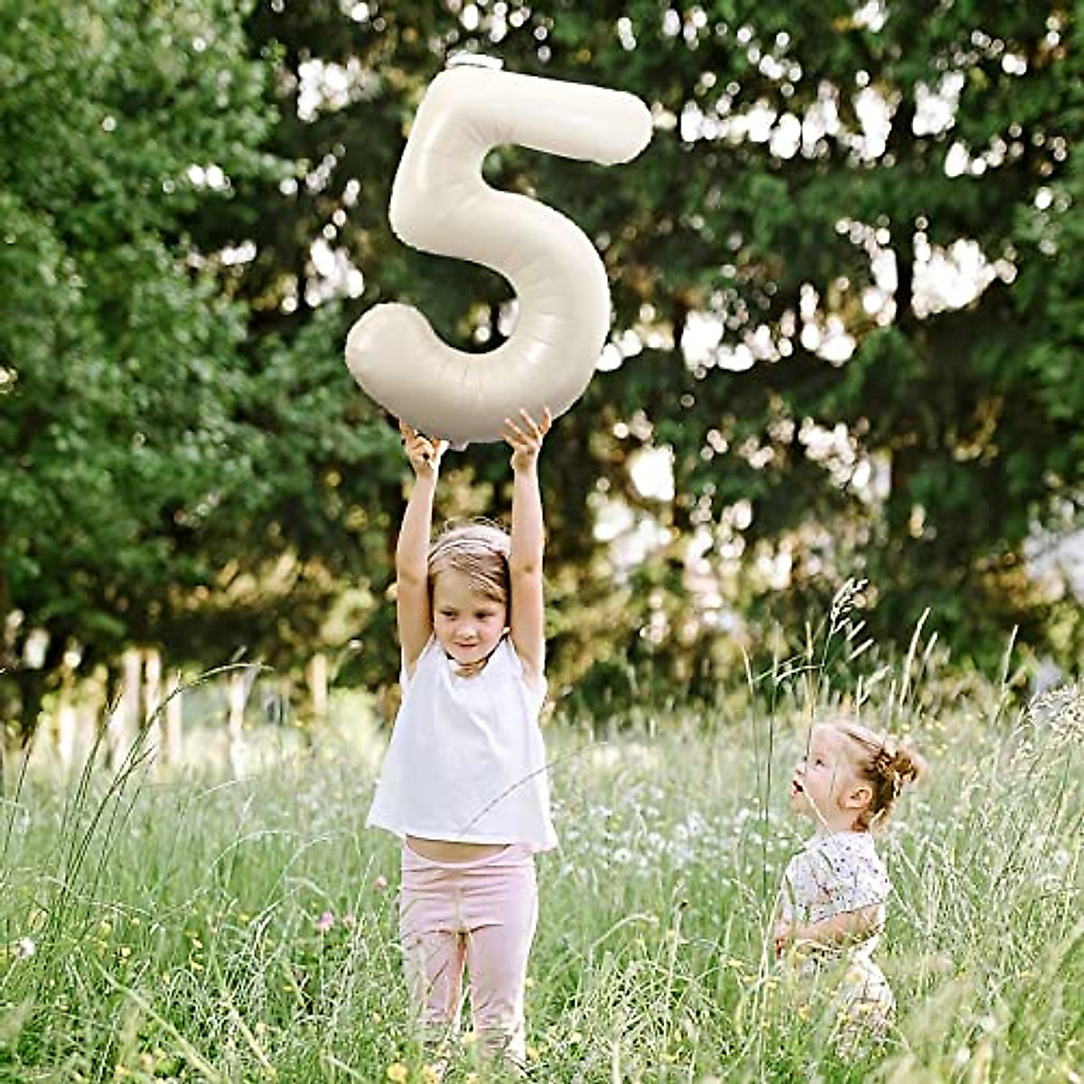 MJartoria Bundle 40 Inch Cream White 31 Number Balloons 31st Birthday Foil Balloon Large Digital Balloon for Birthday Party Wedding Anniversary Baby Shower Decorations