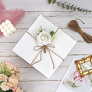 Moretoes White Gift Boxes 20pcs 8x8x4 Inches Paper Gift Box with Lids for Wedding Present Bridesmaid Proposal Gift Graduation Holiday Birthday Party Favor Engagements and Christmas Day