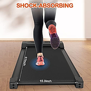 Walking Pad Under Desk Treadmill 2 in 1 Treadmills for Home Office Desk Treadmill for Walking Jogging Running with LED Display, Remote Control