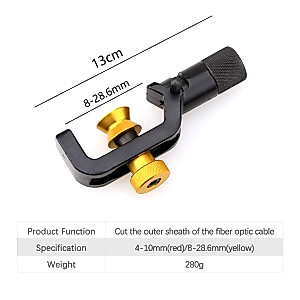 4-10、8-28.6 、8-28.6（Double head) Transverse armoured cable stripping Fiber optic cable stripper FTTH Armored Fiber Cable KELUSHI (Golden 8-28.6)