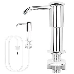 Kitchen Sink Soap Dispenser Pump, Built in Soap Dispensers, Upgraded Heightened Design, Smooth Discharge, with 40IN Extension Tube