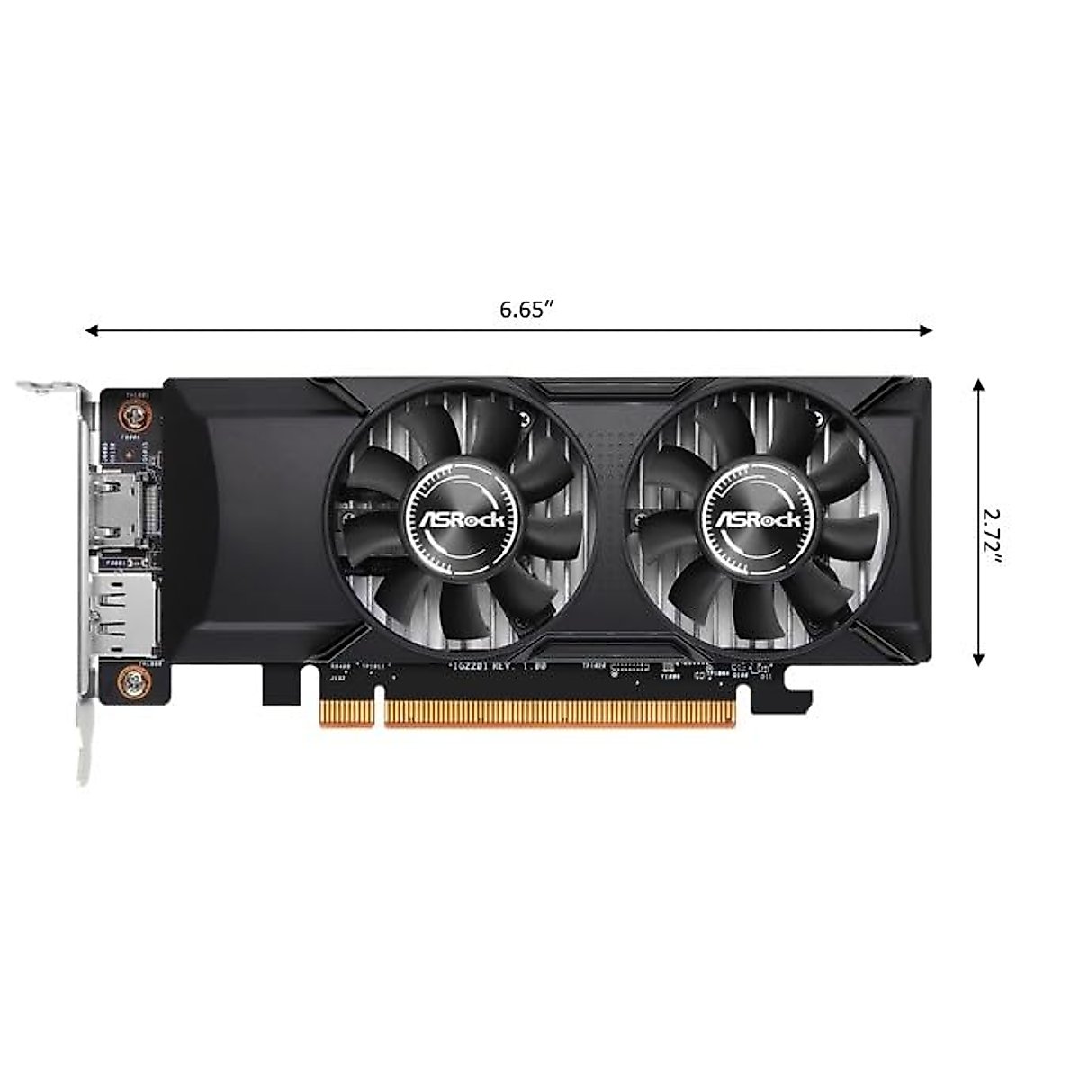 ASRock Low Profile Arc A310 4GB GDDR6 PCI Express 4.0 ITX Video Card A310 LP 4G 64-bit 0dB Silent Cooling Super Alloy Graphics Card 7680 x 4320 450W 15.5 Gbps