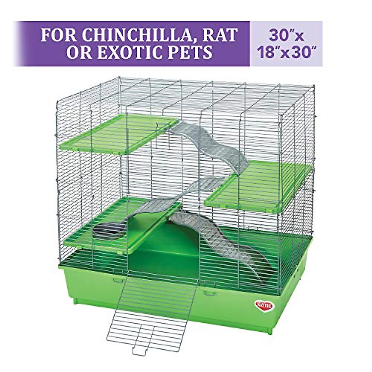 Kaytee My First Home Multi-Level Exotics Habitat for Pet Chinchillas, Rats, Degus, Sugar Gliders and Other Exotic Small Animals