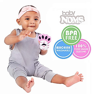 BabyNoms ® Teething Mitten | Pink Unicorn Teething Paw