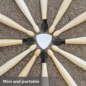 4 Pieces Drum Mute Drum Dampener Silicone Drumstick Silent Practice Tips Percussion Accessory Mute Replacement Musical Instruments Accessory (Black,Grid)