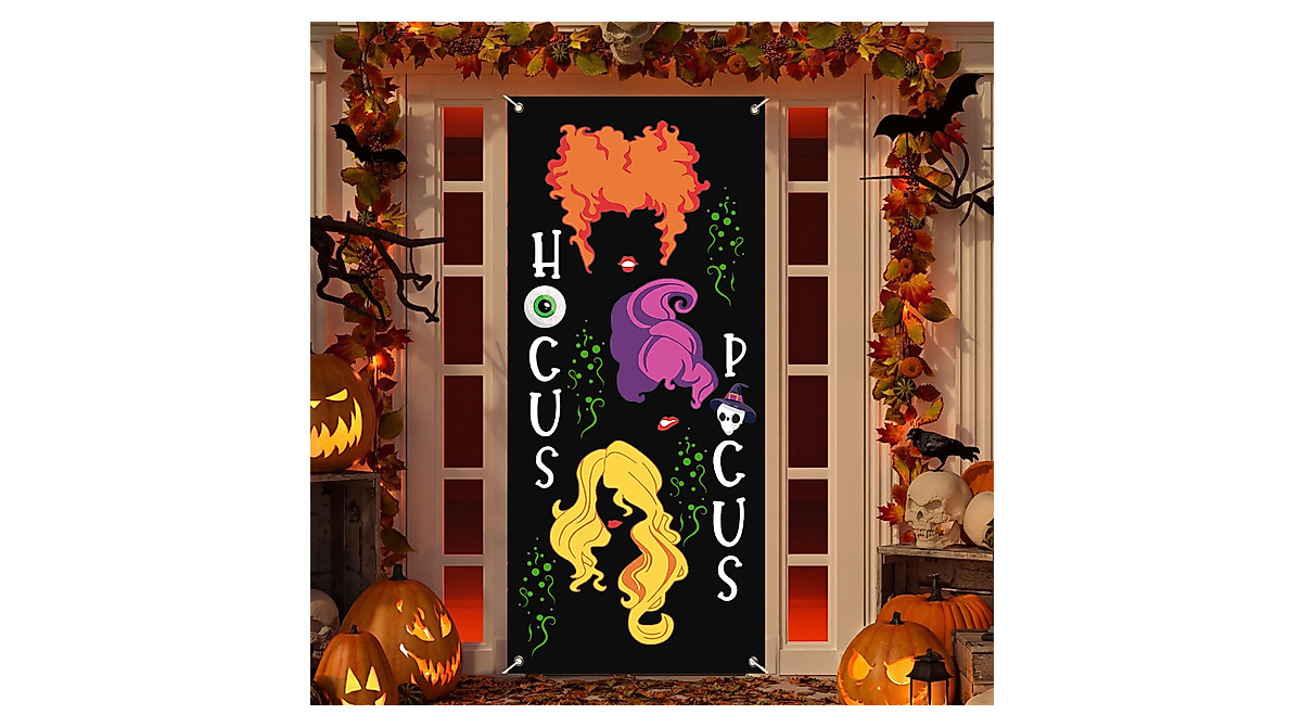 Hocus Pocus Halloween Door Cover – Unique Party Decoration